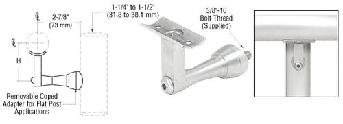 CRL Manhattan Series Post Mounted Hand Rail Bracket