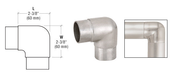 CRL Sharp Radius 90 Degree Corner for 2" Tubing